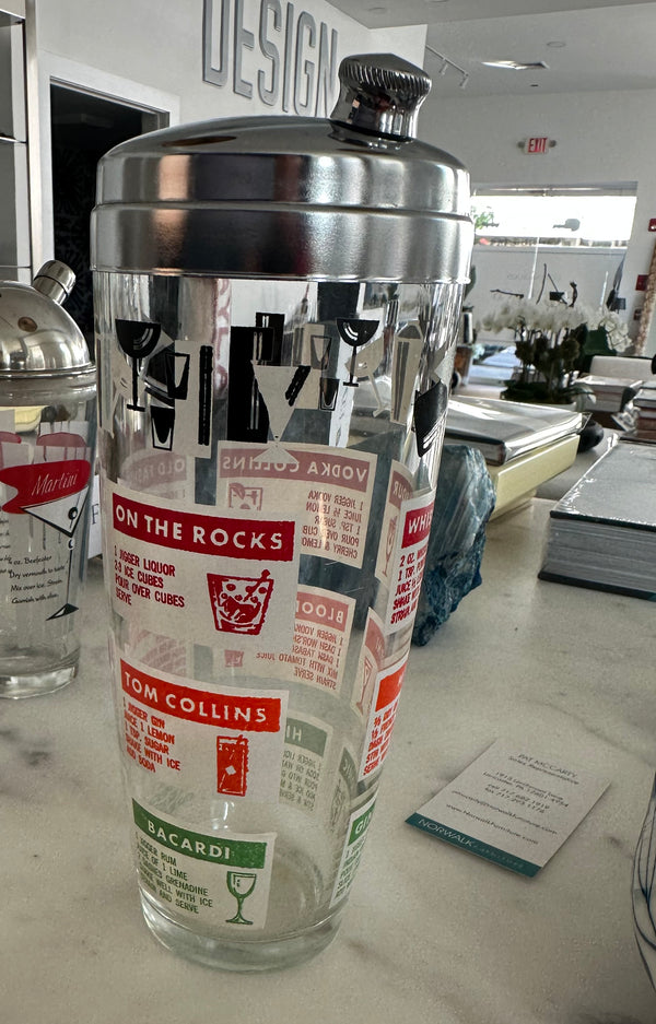 Vintage Cocktail Recipe Cocktail Shaker – Finch & Co